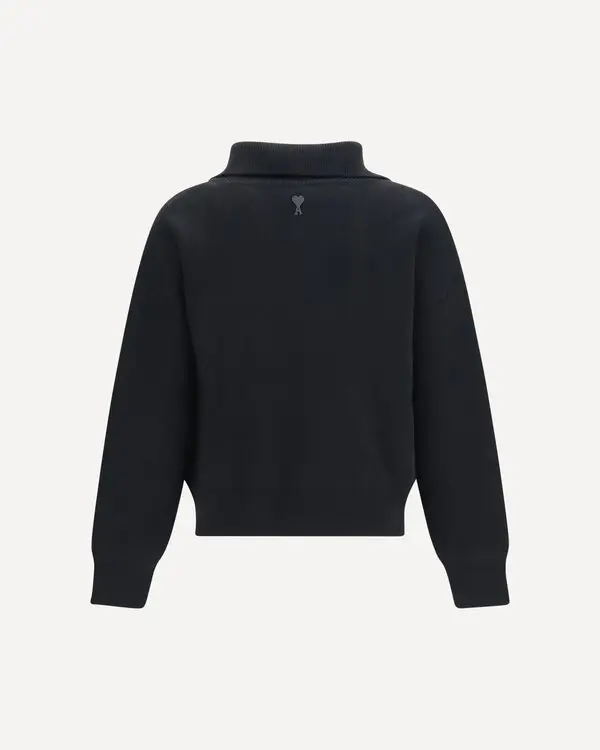 AMI Paris High-neck Buttoned Weater