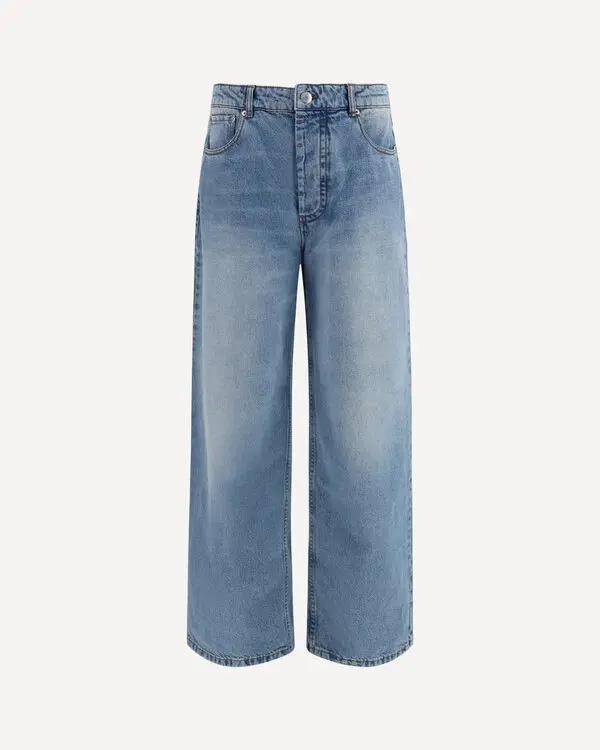 AMI Paris Cotton Wide-leg Jeans