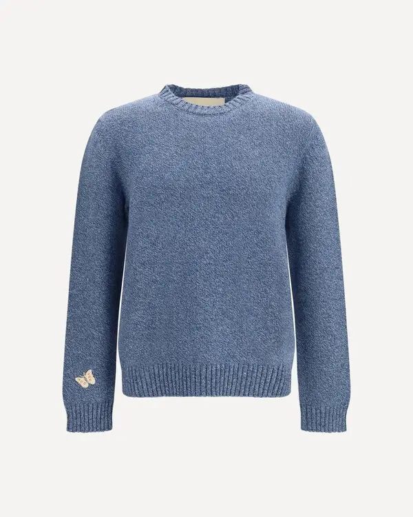 Valentino Garavani Woo Sweater With Butterfy Embroidery Mae