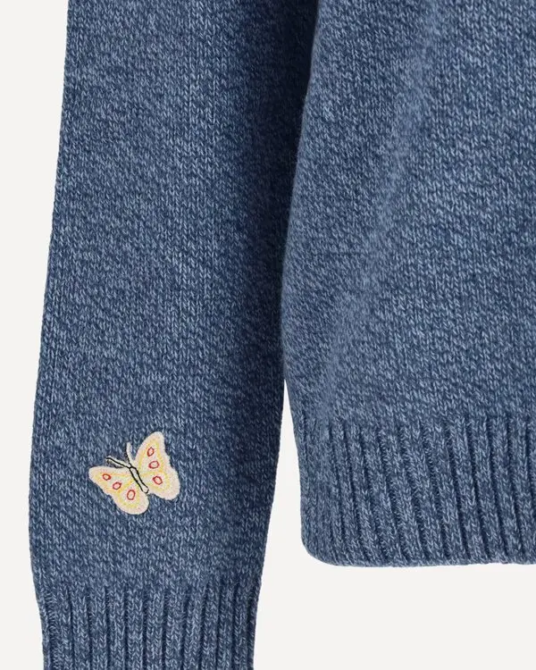 Valentino Garavani Woo Sweater With Butterfy Embroidery Mae