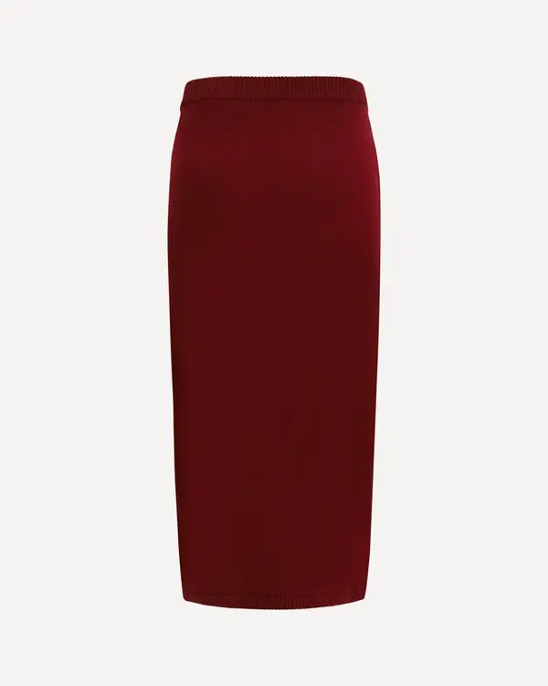 Alessandra Rich Merino Wool Midi Skirt