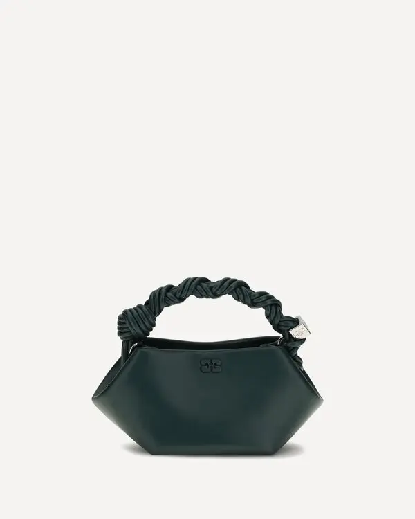 GANNI Mini Bou Leather Handbag - Green