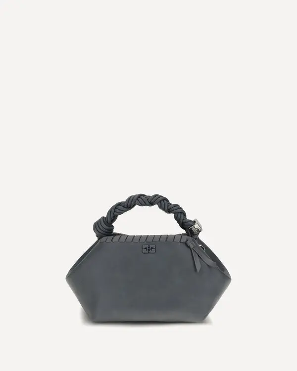 GANNI Small Bou Woven Handbag - Blue