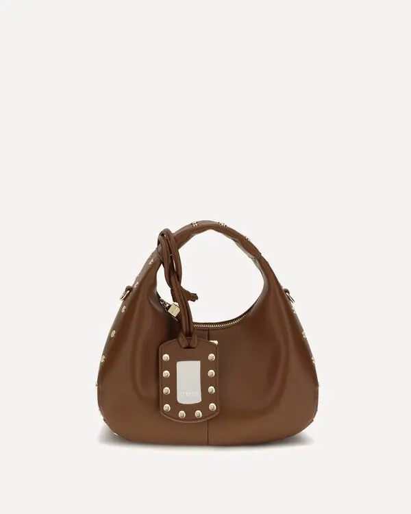 GANNI Mini Studded Hobo Handbag