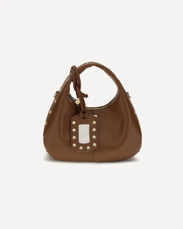 GANNI Mini Studded Hobo Handbag