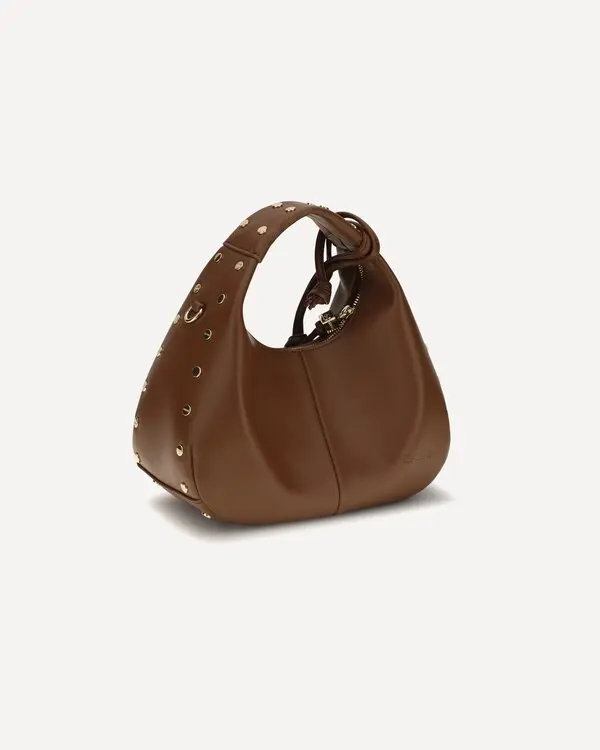 GANNI Mini Studded Hobo Handbag
