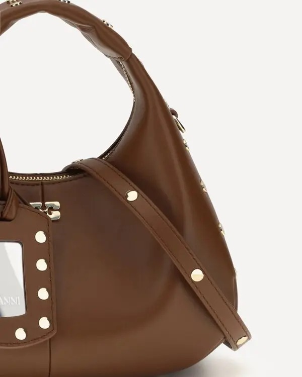 GANNI Mini Studded Hobo Handbag