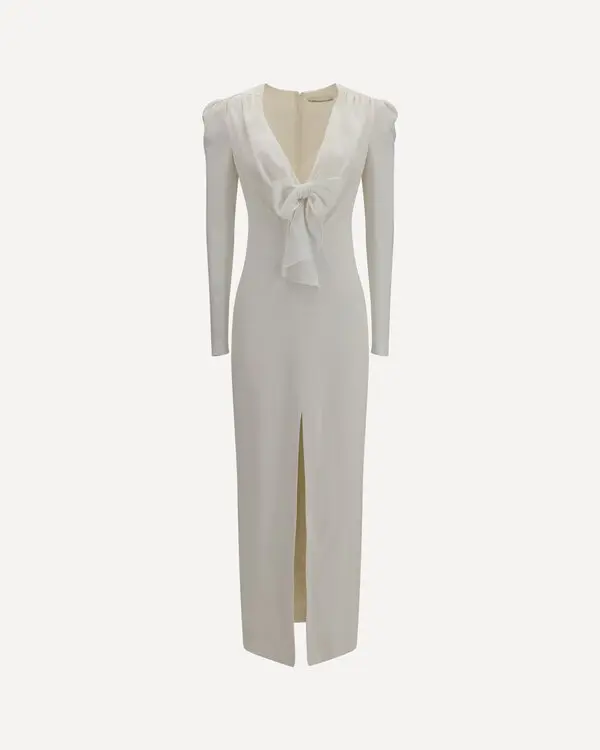 Alessandra Rich V-neck Dress With Bow