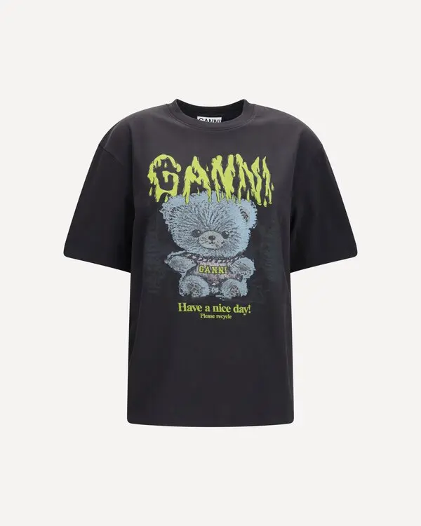 GANNI Forest Teddy Graphic T-shirt Femae