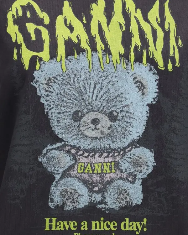 GANNI Forest Teddy Graphic T-shirt Femae