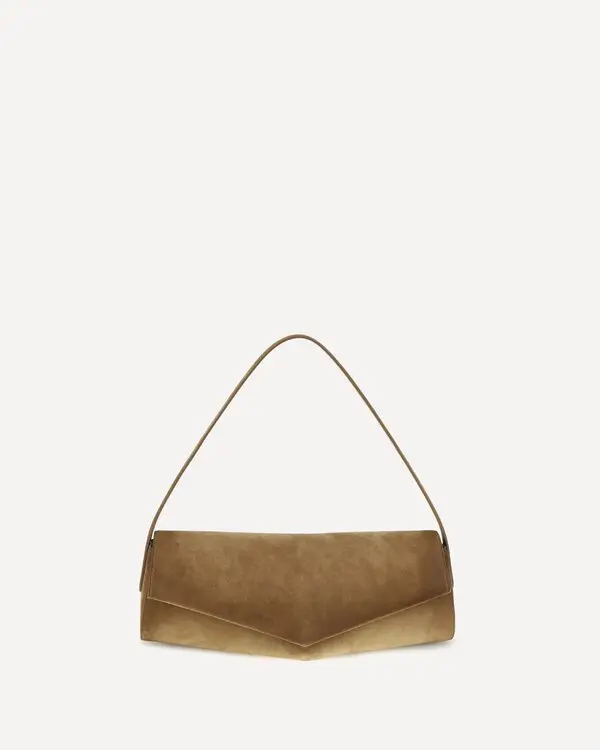 JIL SANDER Kante Suede Shoulder Bag