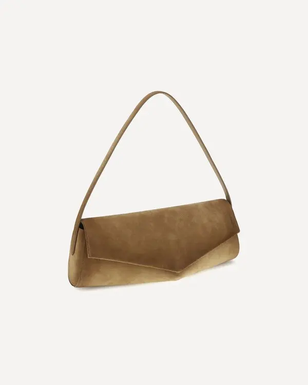 JIL SANDER Kante Suede Shoulder Bag