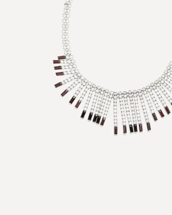 Alessandra Rich Crystal Fringe Necklace