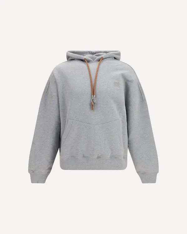 Loewe Hooded Sweatshirt With Drawstring And Keyring Ale - Grey