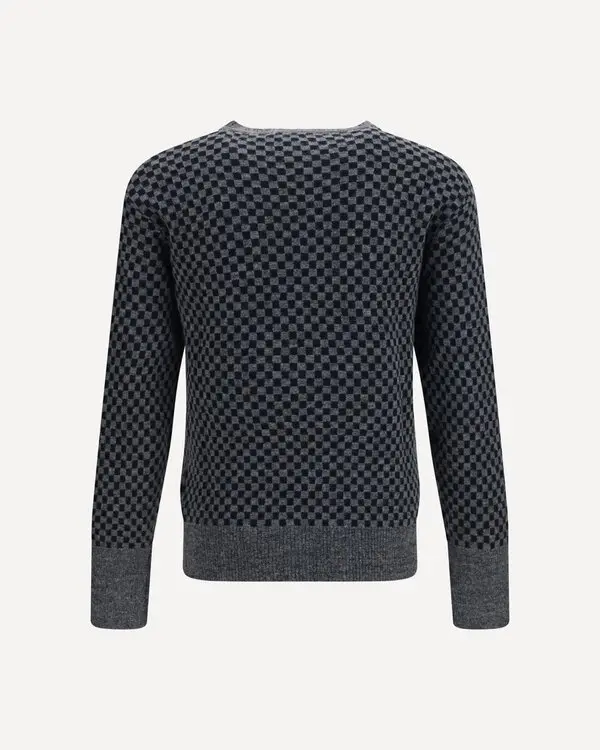 VIVIENNE WESTWOOD Checkate Alpaca And Cotton-blend Sweater Ale
