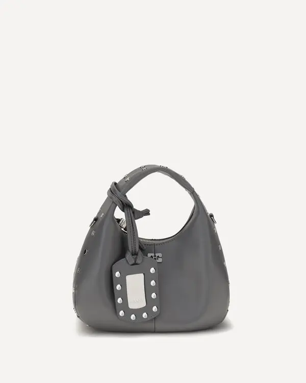 GANNI Mini Studded Hobo Handbag