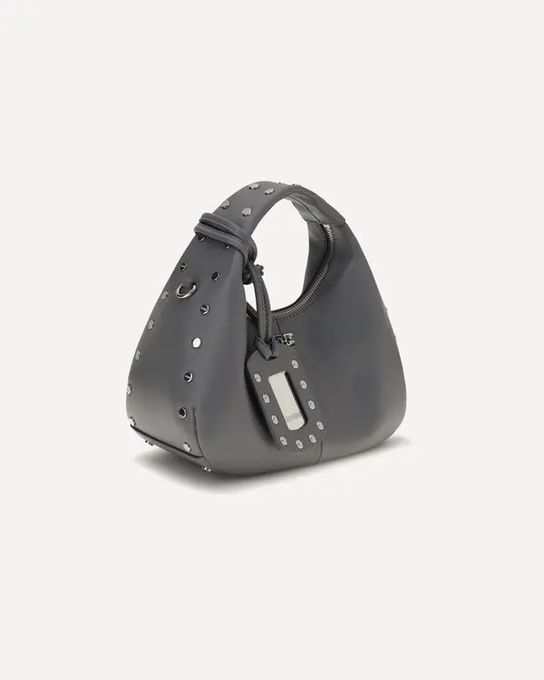 GANNI Mini Studded Hobo Handbag