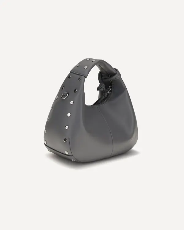GANNI Mini Studded Hobo Handbag