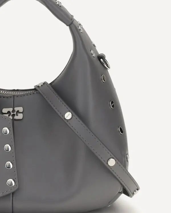GANNI Mini Studded Hobo Handbag
