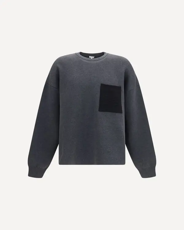 Loewe Anagram Cotton-blend Weathirt With Pocket