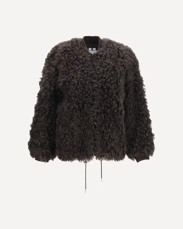 SWORD 6644 Teddy-effect Faux Fur Jacket