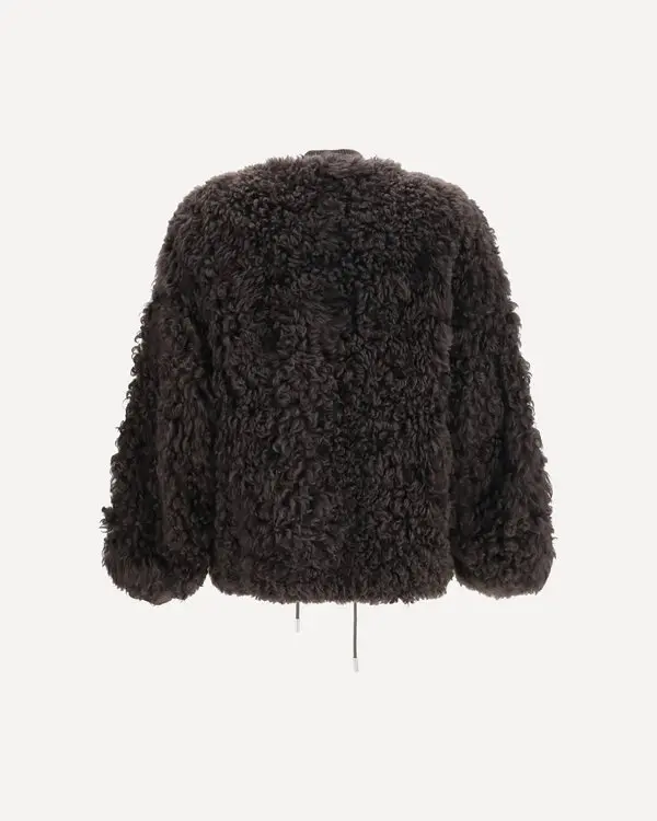 SWORD 6644 Teddy-effect Faux Fur Jacket