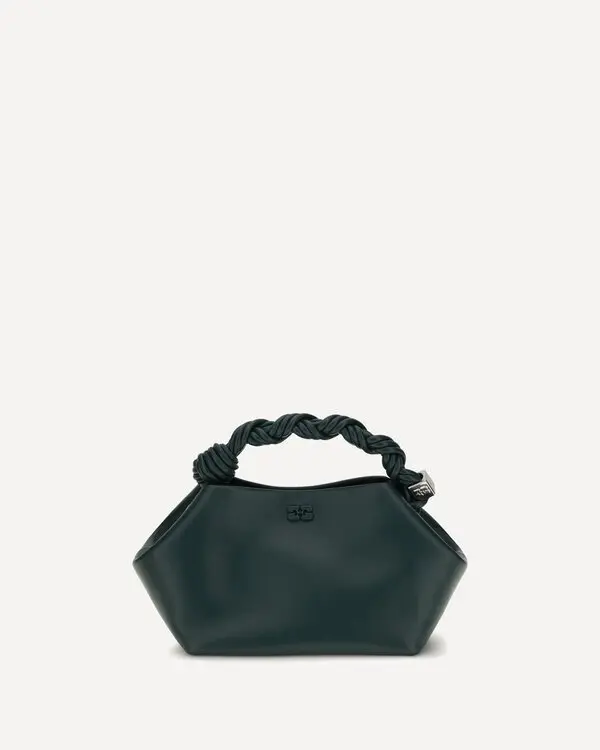 GANNI Small Bou Leather Handbag - Green