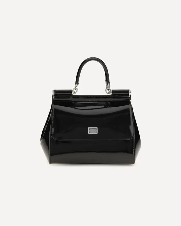 Dolce & Gabbana Small Sicily Glossy Calfskin Handbag