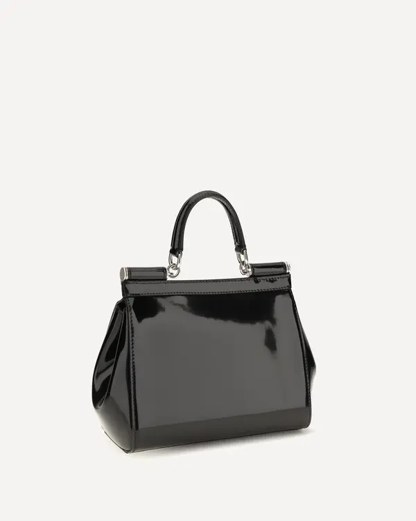 Dolce & Gabbana Small Sicily Glossy Calfskin Handbag