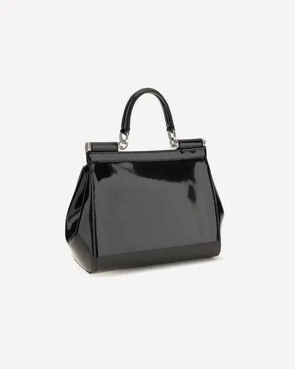 Dolce & Gabbana Small Sicily Glossy Calfskin Handbag