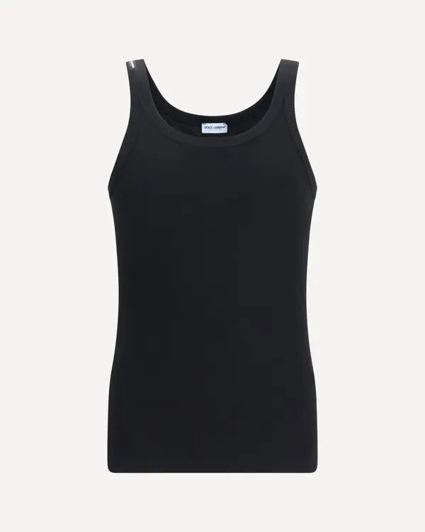 Dolce & Gabbana Marcello Ribbed Cotton Tank Top
