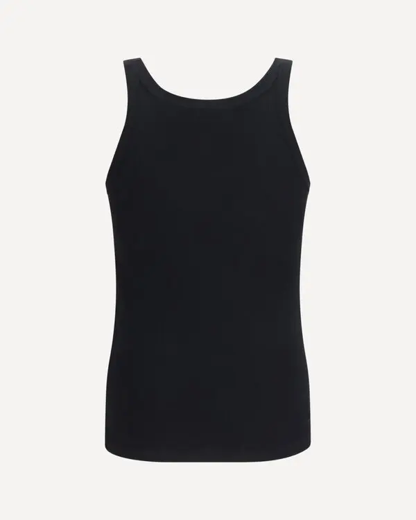 Dolce & Gabbana Marcello Ribbed Cotton Tank Top - Black