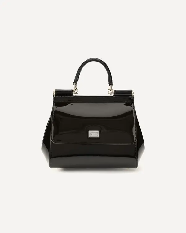 Dolce & Gabbana Small Sicily Patent Leather Handbag