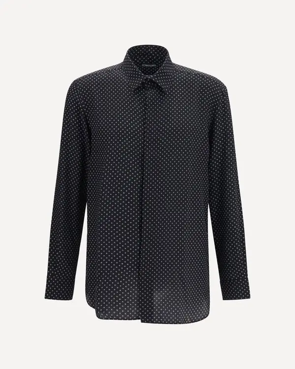 TOM FORD Silk Crêpe De Chine Polka-dot Shirt