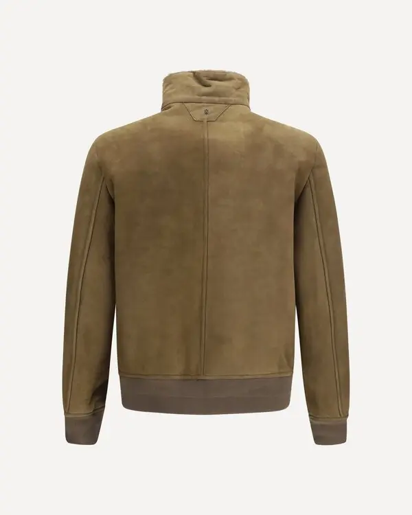 SALVATORE SANTORO High-neck Suede Jacket