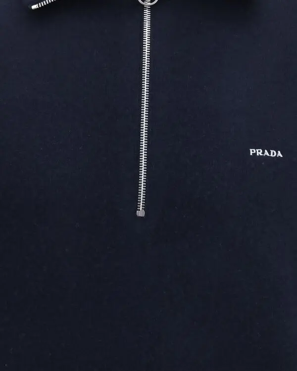 Prada Half-zip Wool And Cashmere Sweater