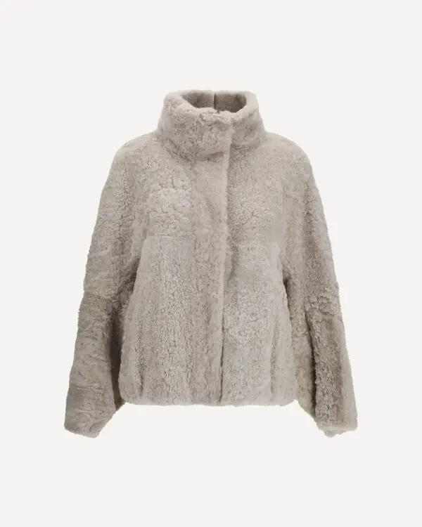Brunello Cucinelli High-neck Shearling Jacket