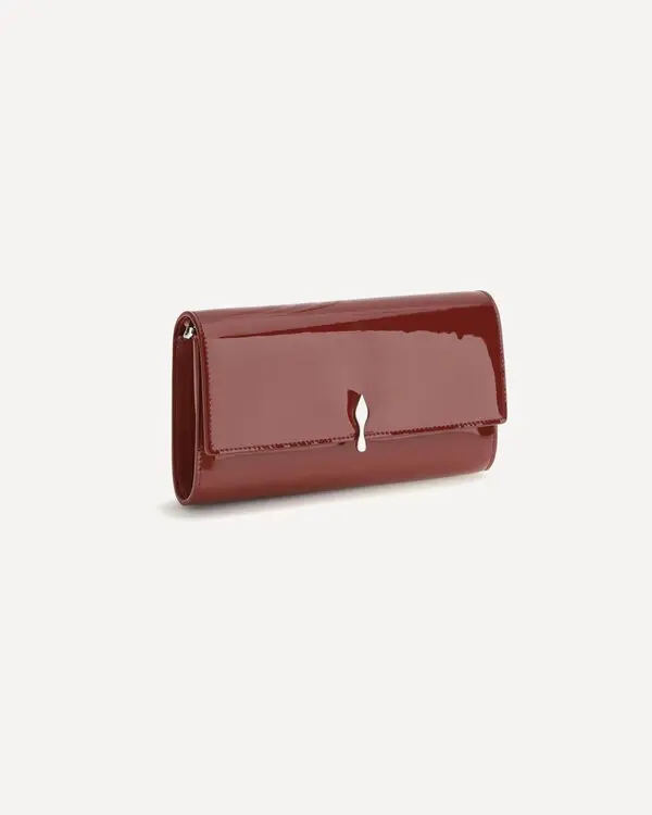 CHRISTIAN LOUBOUTIN Bettina Patent Leather Chain Wallet