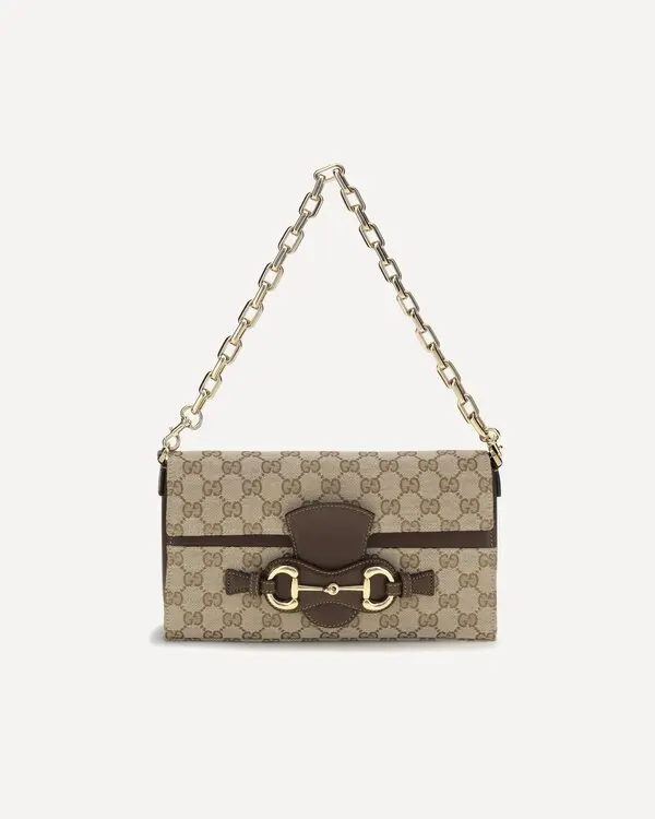 Gucci Medium Horsebit Ristretto Shoulder Bag