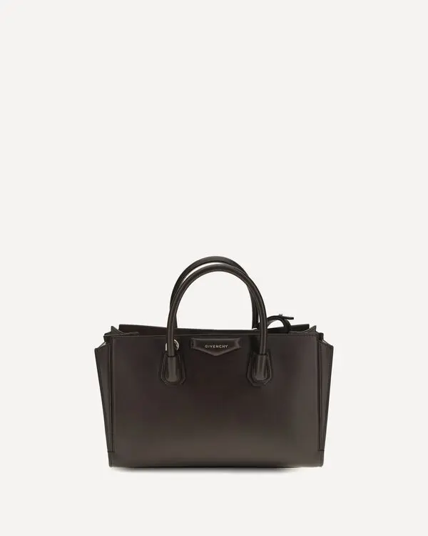 Givenchy Small Antigona Catchall Glossy Grained Leather Handbag - Brown