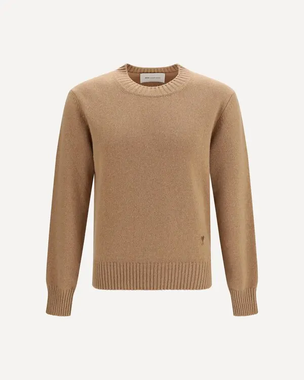 AMI Paris Cashere And Wool Blend Sweater Ale