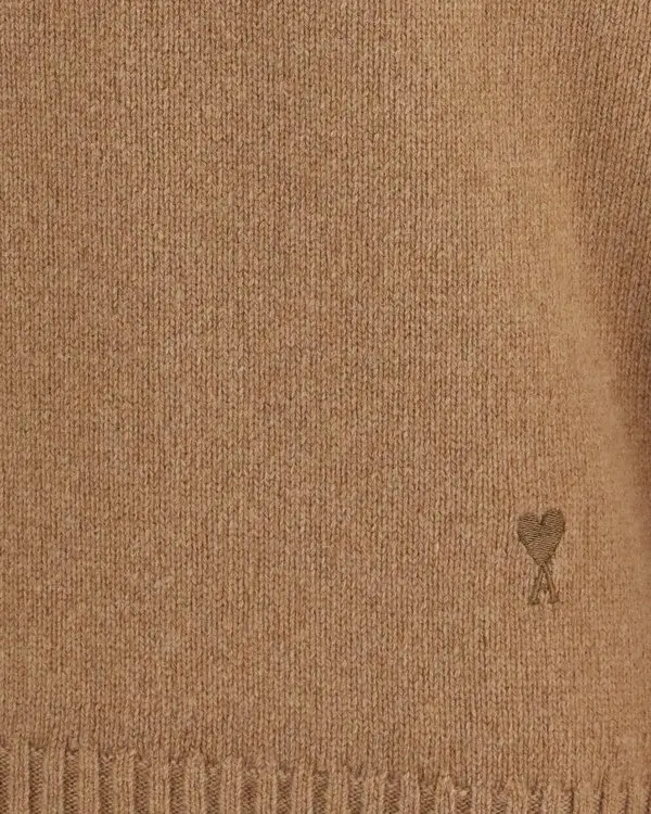 AMI Paris Cashere And Wool Blend Sweater Ale