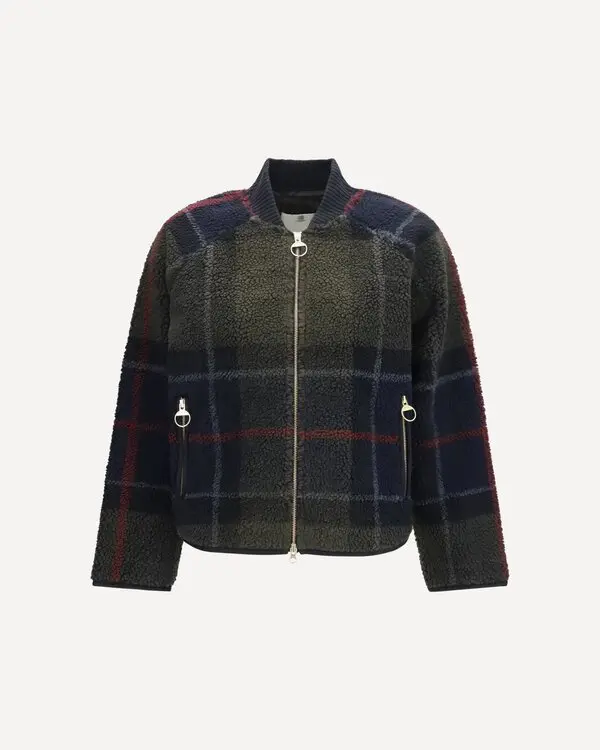 Barbour Kirklees Tartan Fleece Jacket - Green