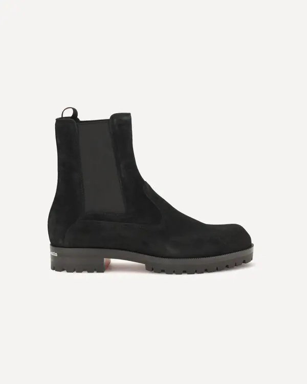 CHRISTIAN LOUBOUTIN Cavernos Suede Chelsea Boots
