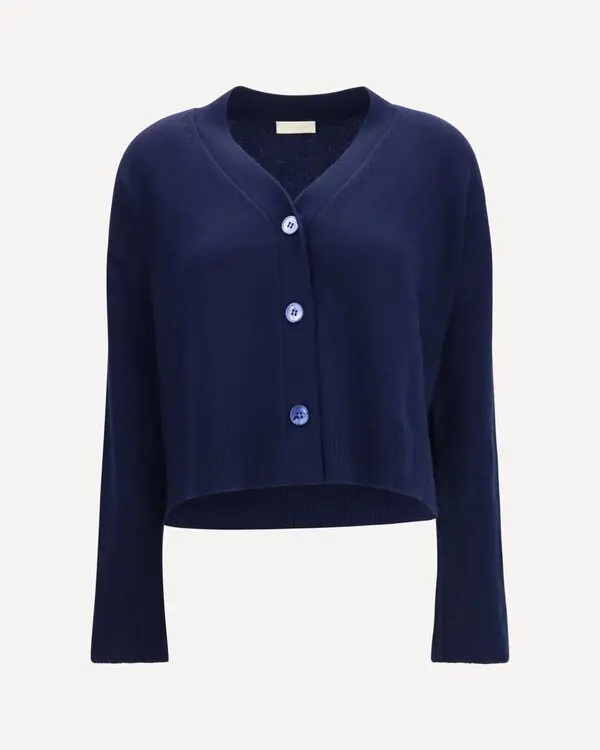 VERYBUSY Cashmere V-neck Buttoned Cardigan Femae - Blue