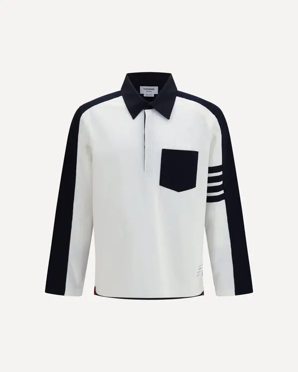 Thom Browne Oversized Colorblock Rugby Polo