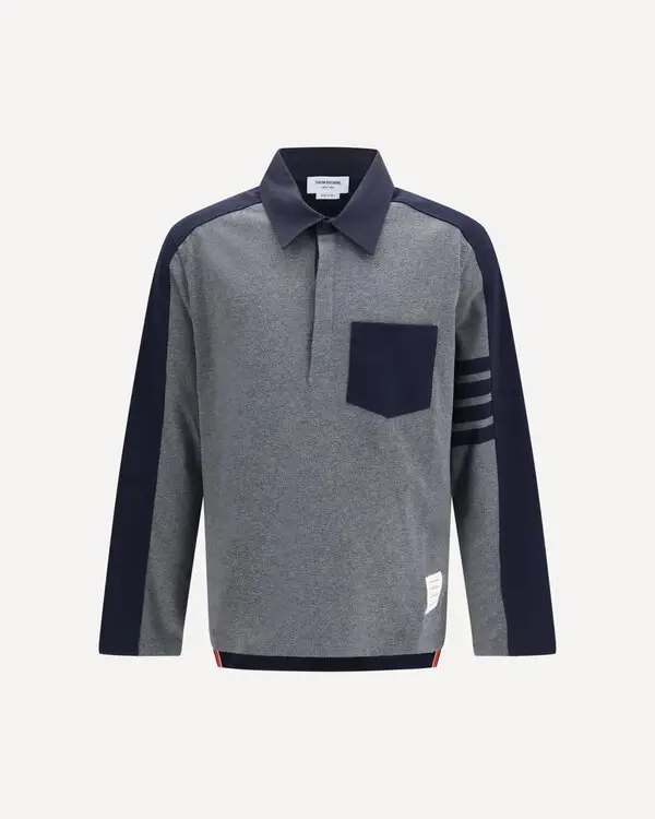 Thom Browne Oversized Colorblock Rugby Polo