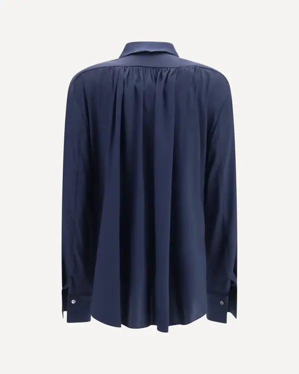 ELLA Silk Shirt With Back Gathering