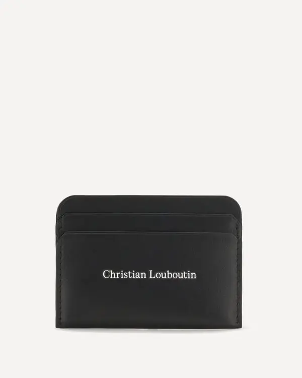 CHRISTIAN LOUBOUTIN Canopy Leather Card Holder - Black