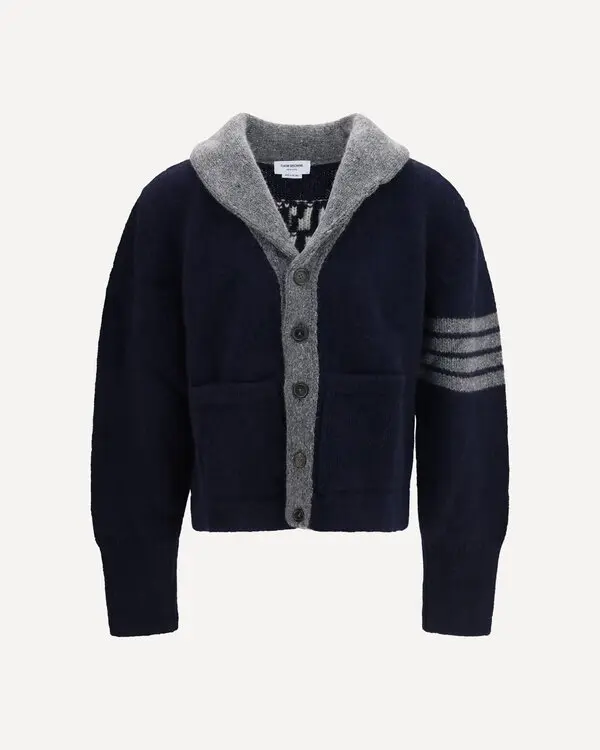 Thom Browne Browne 65 Hooded Jersey Cardigan